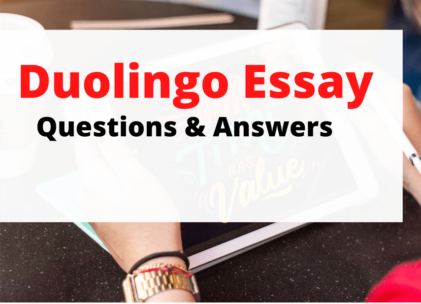 Duolingo English Test 50 Words Essay Questions Answers English World